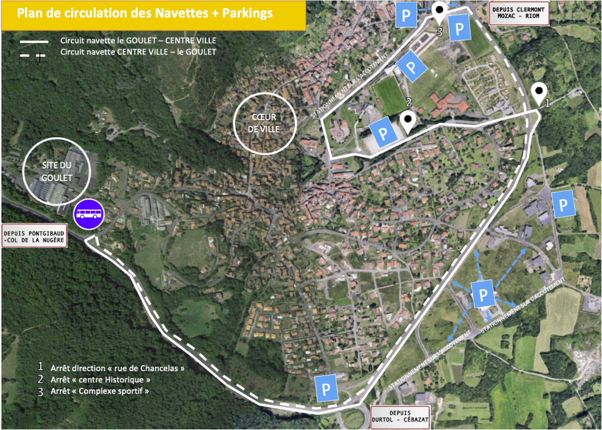 Plan de circulation Navettes et Parkings - Volvic Volcanic Experience ...